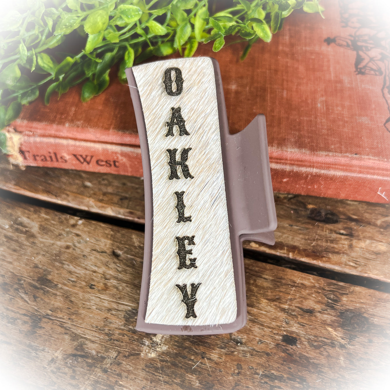 Custom Western Cowhide Claw Clips - Large – Punchy Cactus Boutique ...