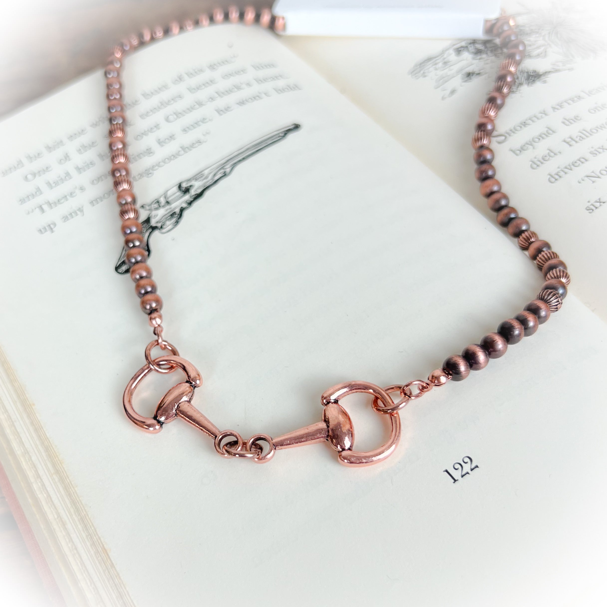 Western Broken Horse Bit Necklace - Bronze – Punchy Cactus Boutique ...