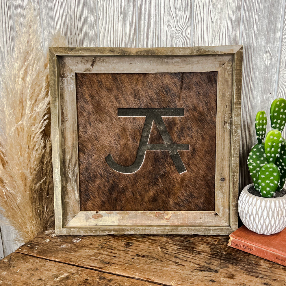 Custom Cowhide Laser Branded Photo – Punchy Cactus Boutique & Western Wear