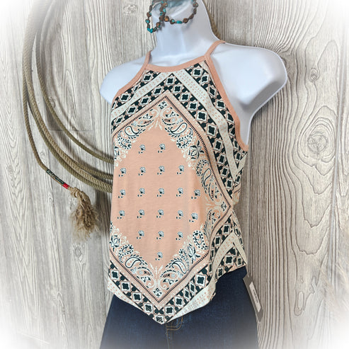 Handkerchief Print Tank Top – Punchy Cactus Boutique & Western Wear
